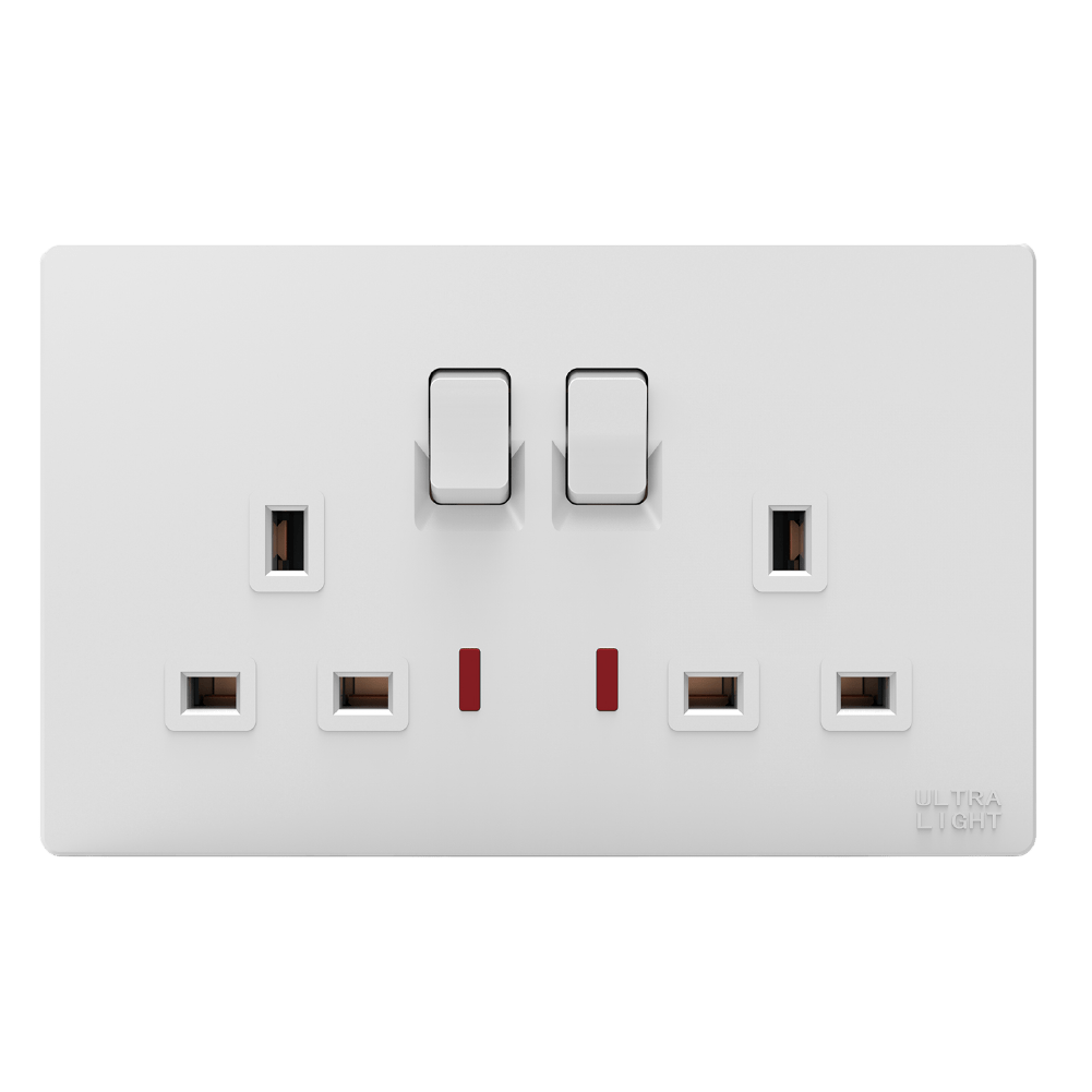Ultralight Dune Double 13 Amp Socket (B12-048)